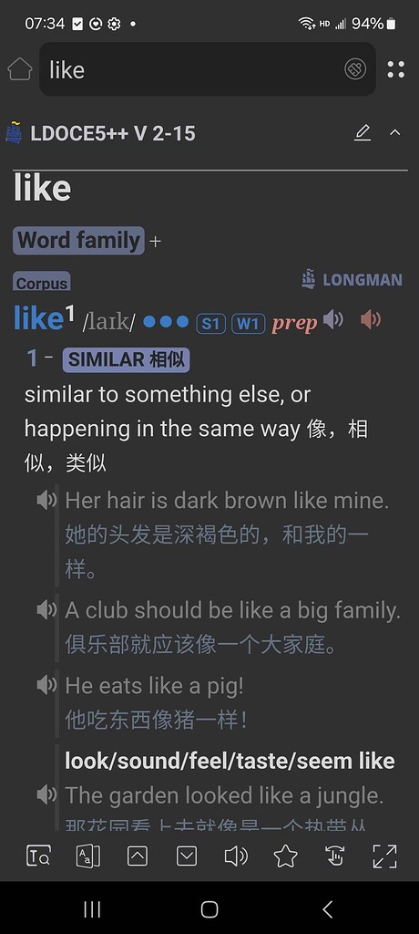 暗黑模式内容显示不全 Dicttango Freemdict Forum
