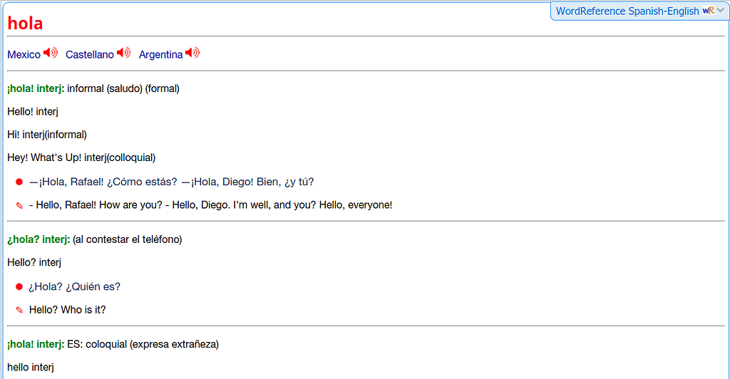 WordReference Spanish-English - 西班牙语 - FreeMdict Forum