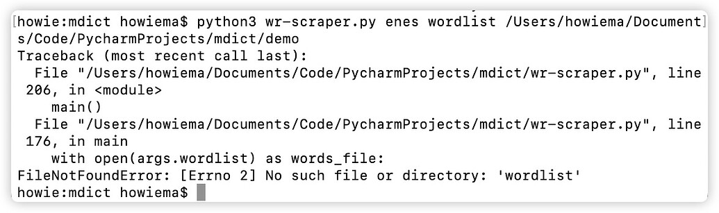 WordReference python scraper - 技术交流与词典编修 - FreeMdict Forum