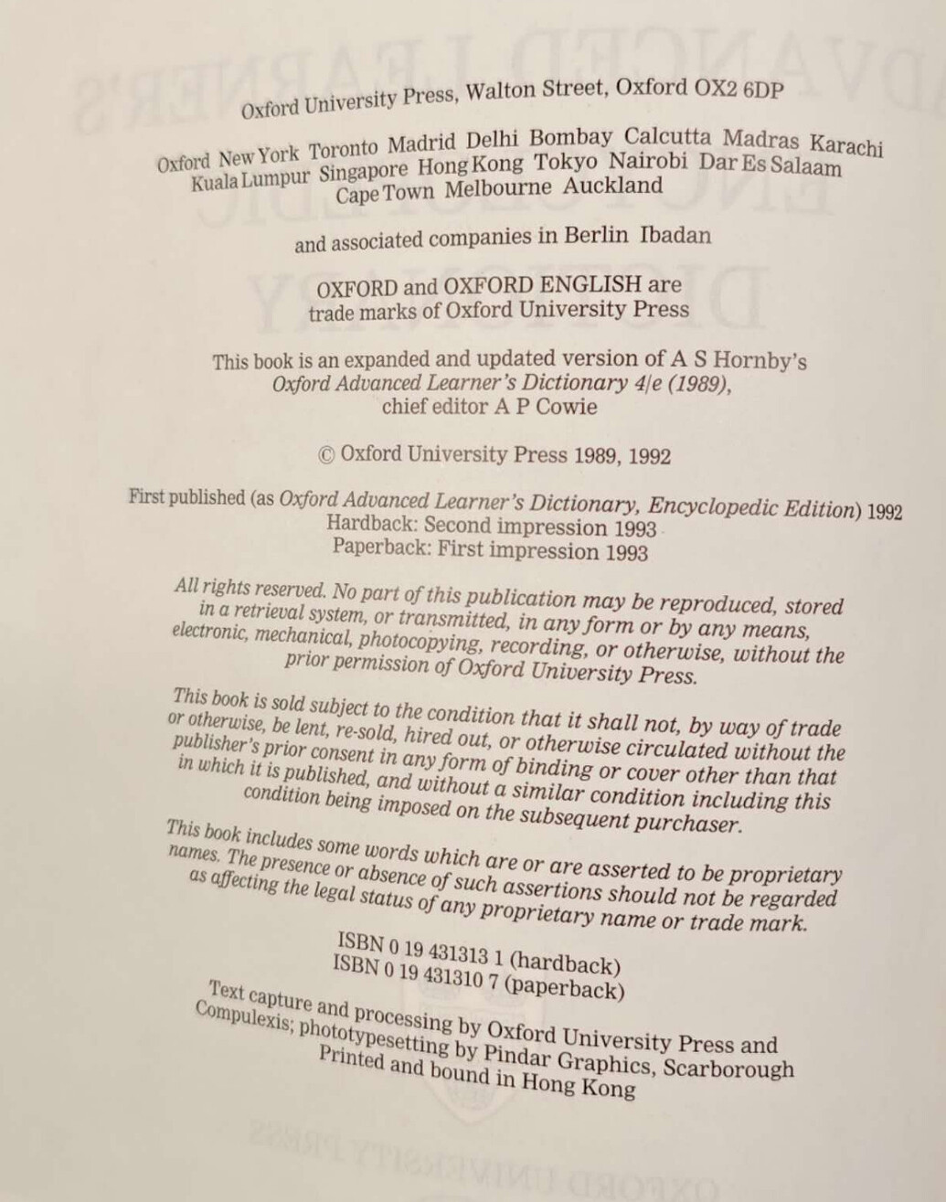 牛津高阶 Oxford Advanced Learner's Dictionary 出过包含百科词条版本 - 词典及语言学习交流 ...