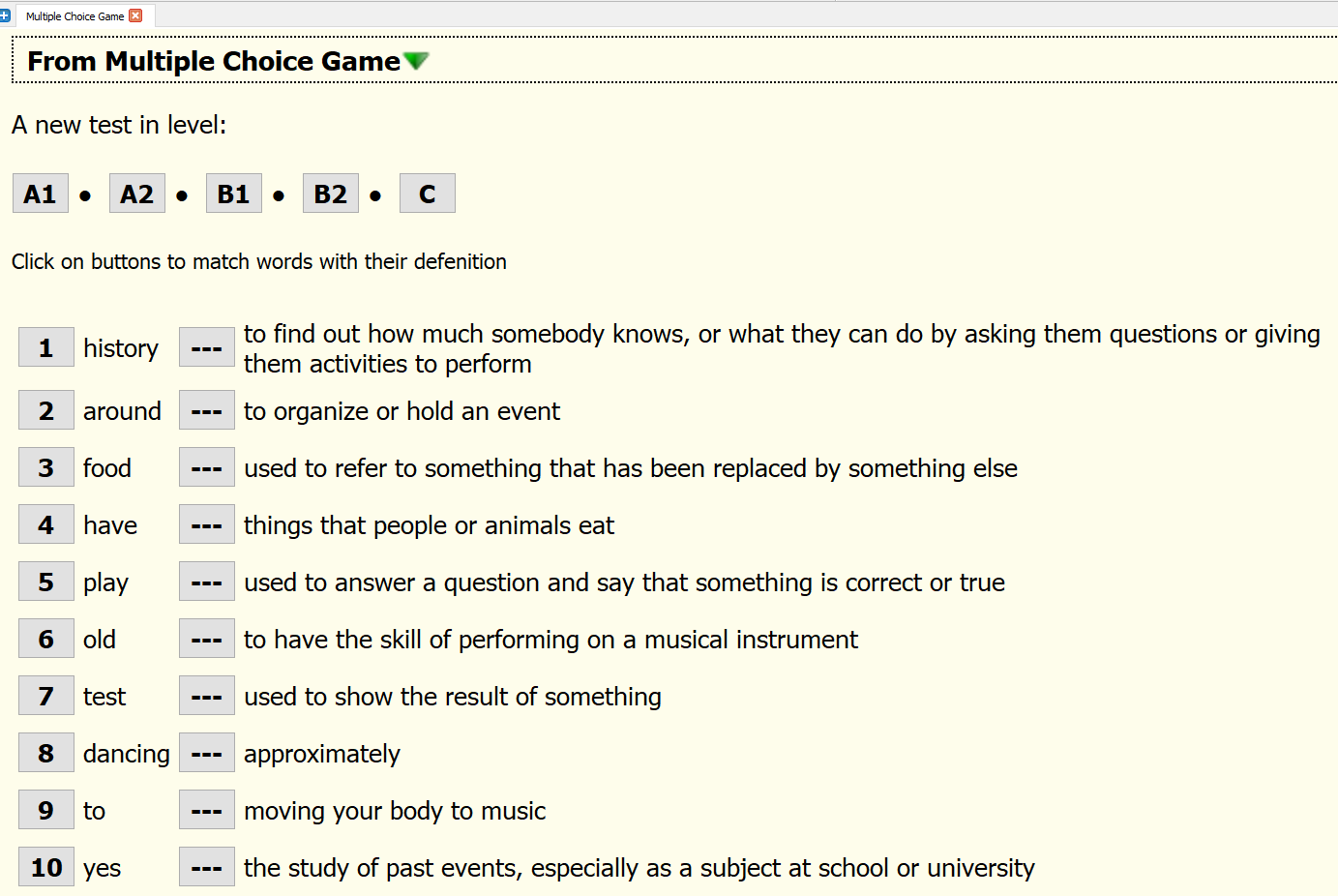 Multiple-Choice Vocabulary Game MDict MDX - 技术交流与词典编修 - FreeMdict Forum